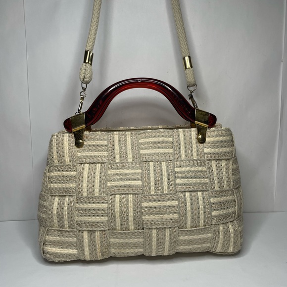 Warren Reed | Bags | Vintage Warren Reed Italian Woven Ivory Patch Work ...